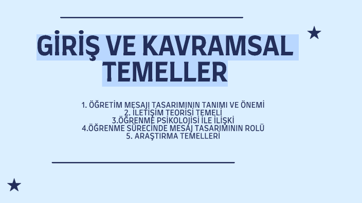 1. GİRİŞ VE KAVRAMSAL TEMELLER 2. TEORİK DAYANAKLAR 3. MULTİMEDYA ...
