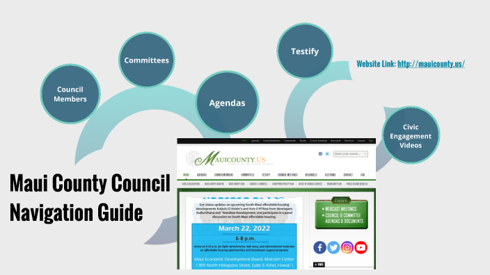 Maui County Council Website Navigation Guide by Tehya Nichols on Prezi