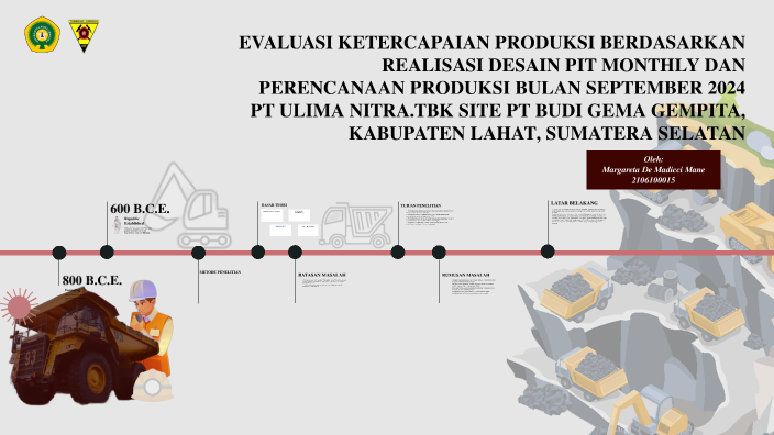 EVALUASI KETERCAPAIAN PRODUKSI BERDASARKAN REALISASI DESAIN PIT MONTHLY ...