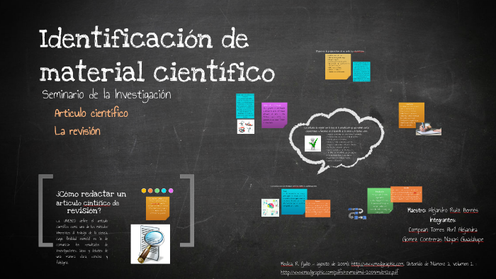 Identificación de Material Científico by Montse Martínez on Prezi