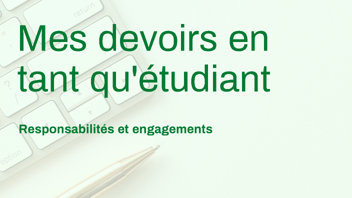 Mes devoirs en tant qu'étudiant by Thomas El azzi on Prezi