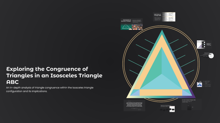 Exploring the Congruence of Triangles in an Isosceles Triangle ABC by ...