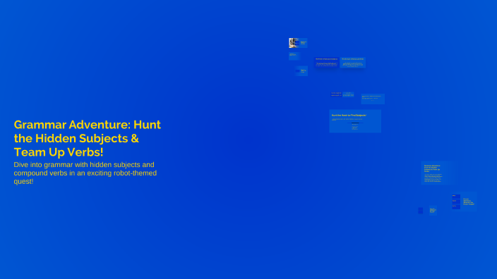 Grammar Adventure: Hunt the Hidden Subjects & Team Up Verbs! 🤖🔍 by ...