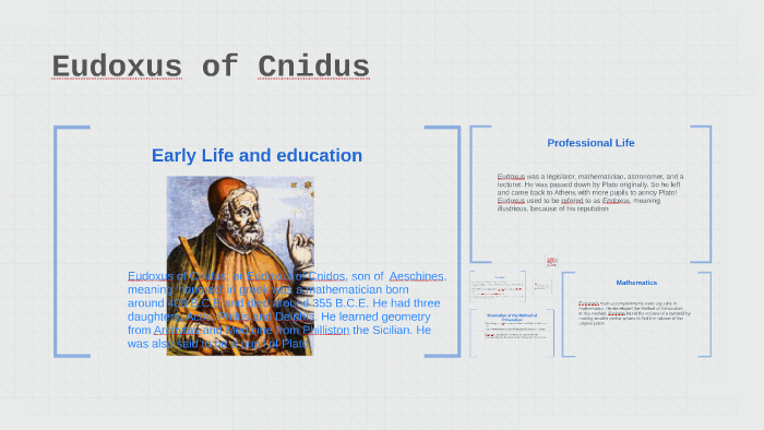 Eudoxus of Cnidus by Jacob Lannan on Prezi