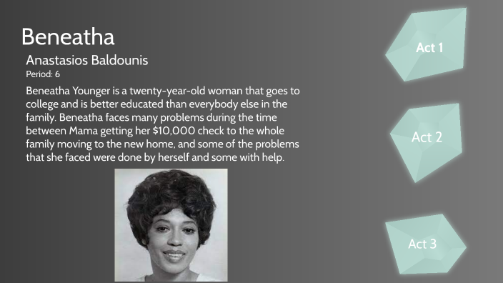 Connecting to Character to Theme Part 2(Beneatha) by Anastasios ...