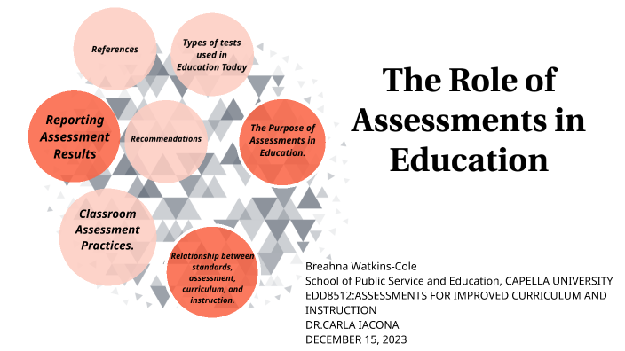 The Role of Assessments in Education by breahna watkins-cole on Prezi