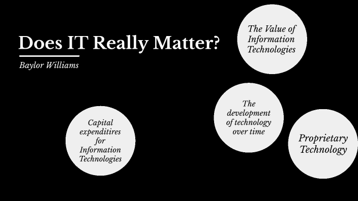 Does IT Really Matter? by Baylor Williams on Prezi