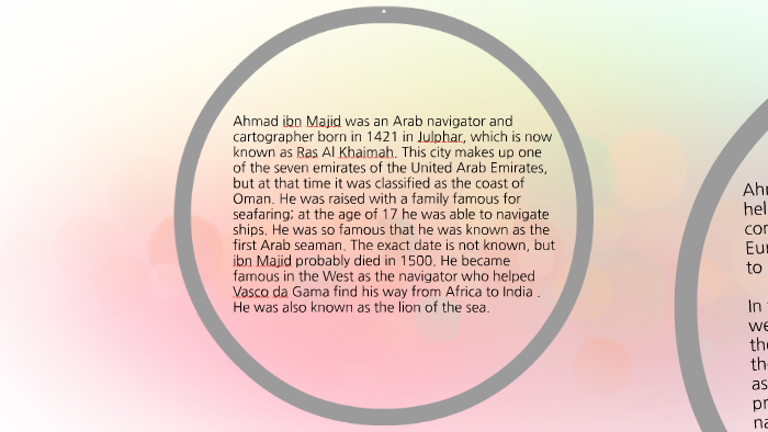 Ahmad ibn Mājid by RIM BIN AMRO on Prezi