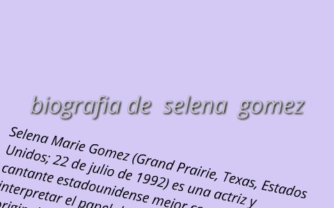 biografia de selena gomez by mariana muñoz rua