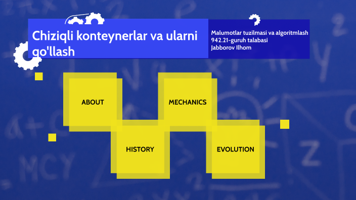 Malumotlar tuzilmasi va algoritmlash by Nosirbek Ismoilov on Prezi