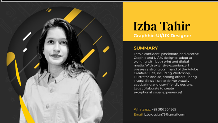 Izba Tahir Resume by I. designs75 on Prezi