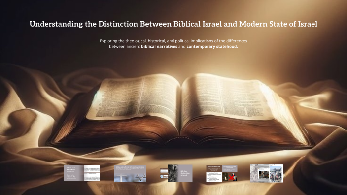 Understanding the Distinction Between Biblical and Modern Israel by ...