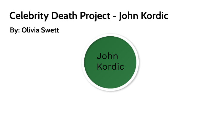Celebrity Death Project - John Kordic - Olivia Swett by Olivia Swett on ...