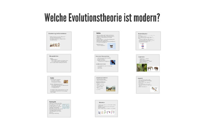 Welche Evolutionstheorie ist modern? by Hanna Durczok on Prezi