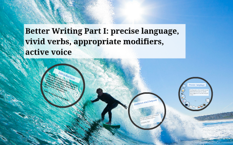Better Writing Part I: precise nouns, vivid verbs, sensory l by Tara ...