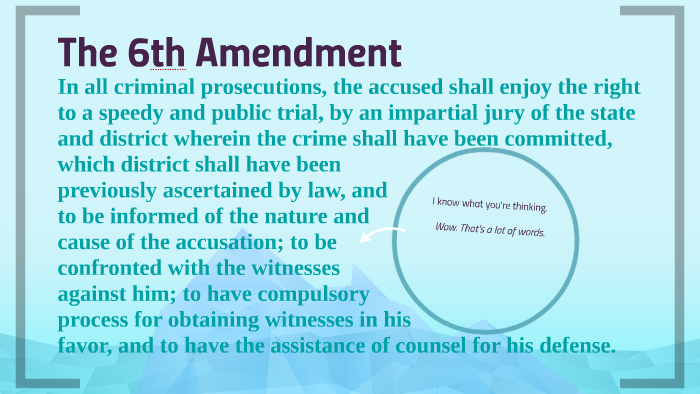 6th Amendment by Elizabeth Thompson