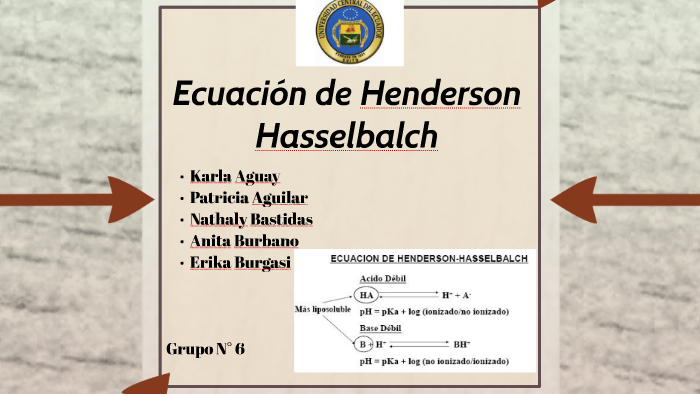 Henderson Hasselbalch Ecuacion PDF) El Uso De La Ecuación De