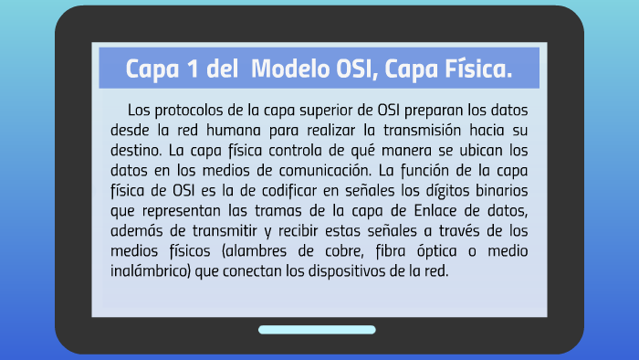 Capa 1 del Modelo OSI, Capa Física. by José Pérez on Prezi