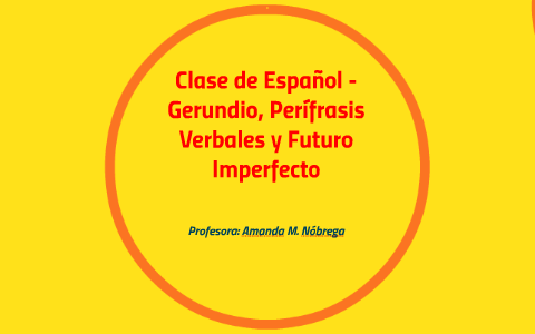 Clase de Español - Gerundio, Perífrasis Verbales y Futuro Im by Amanda ...