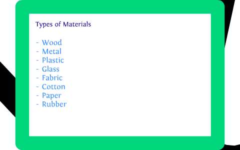 DT - Types of Materials by Jessi Lau on Prezi
