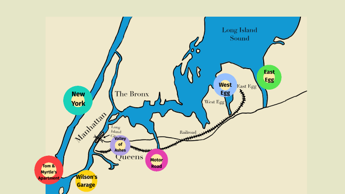 The Great Gatsby Setting Map Project Galko and Wigley by Zoe Galko on Prezi