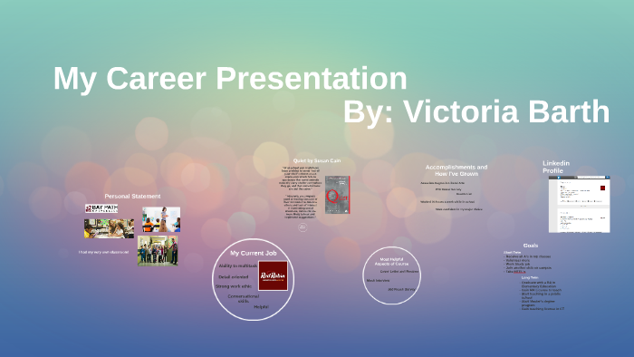 My Career Presentation by Victoria Barth
