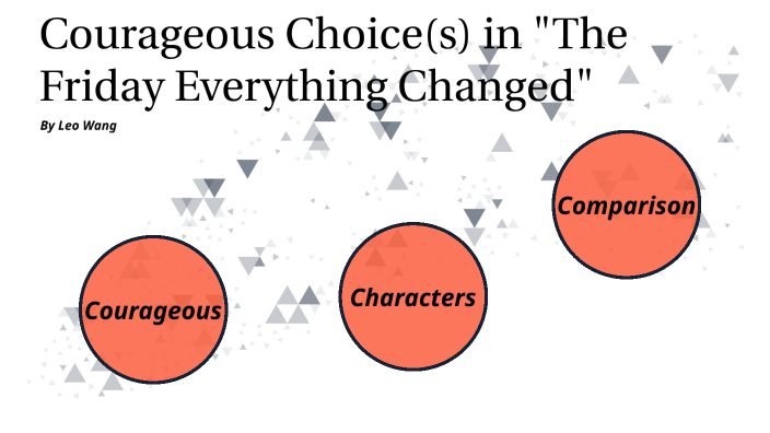 Courageous Choice(s) in "The Friday Everything Changed" by Leo Wang on ...