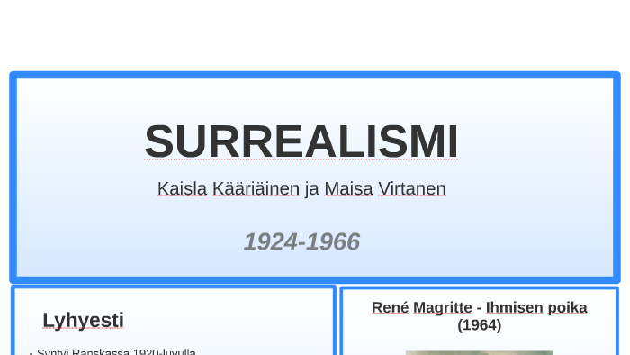 Historia - taide by Kaisla Kääriäinen on Prezi