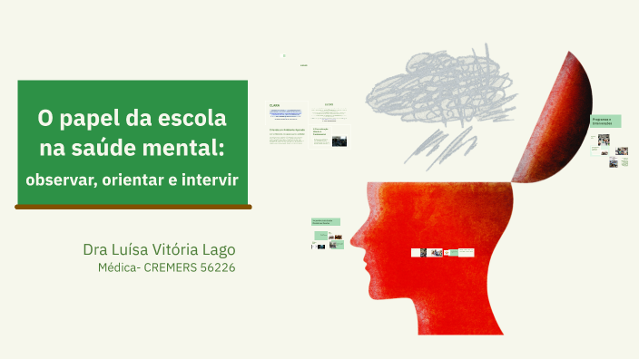 O papel da escola na saúde mental by Luisa Lago on Prezi
