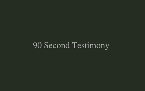 90 Second Testimony by Allen Price on Prezi