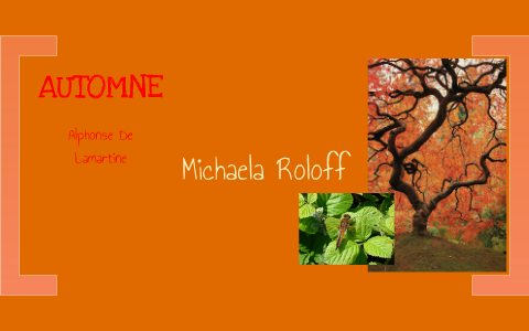 Automne- French Poem by Mickey Mouse