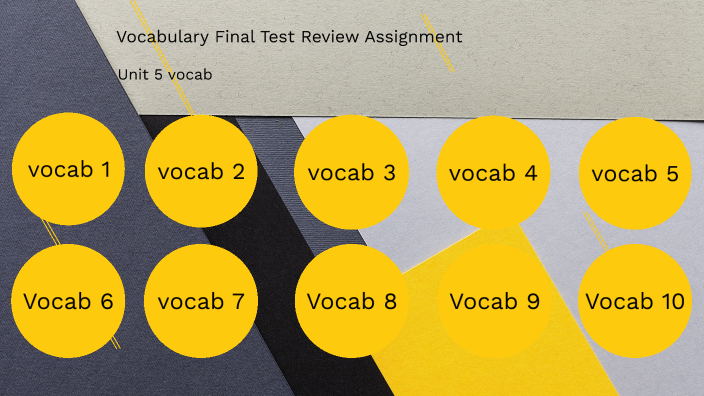 Vocab Unit 5 by matthew kelly on Prezi