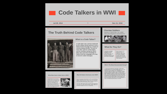 Code Talkers in WW1 by Sierra Armstrong on Prezi