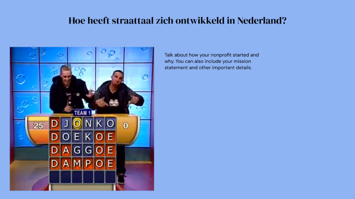 Straattaal in Nederland by Betül Amac on Prezi