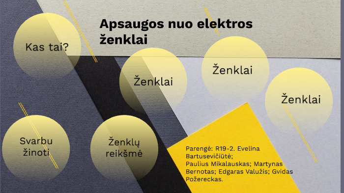Apsaugos nuo elektros ženklai by Evelina Bartusevičiūtė on Prezi