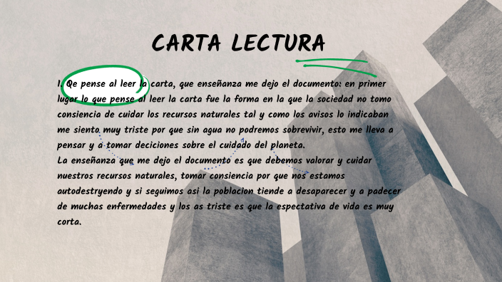 CARTA LECTURA by consuelo romero on Prezi