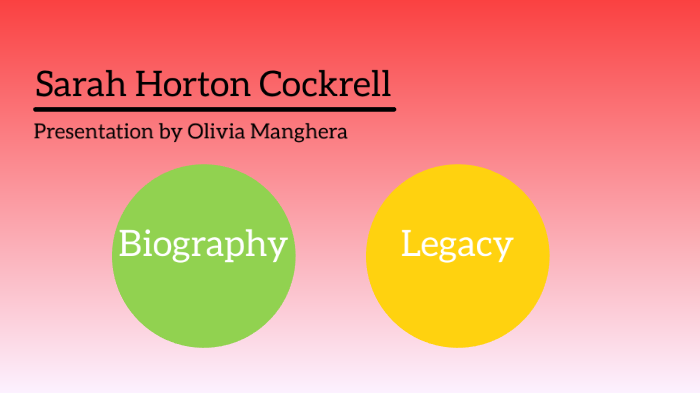 Sarah Horton Cockrell Presentation by Olivia Manghera on Prezi