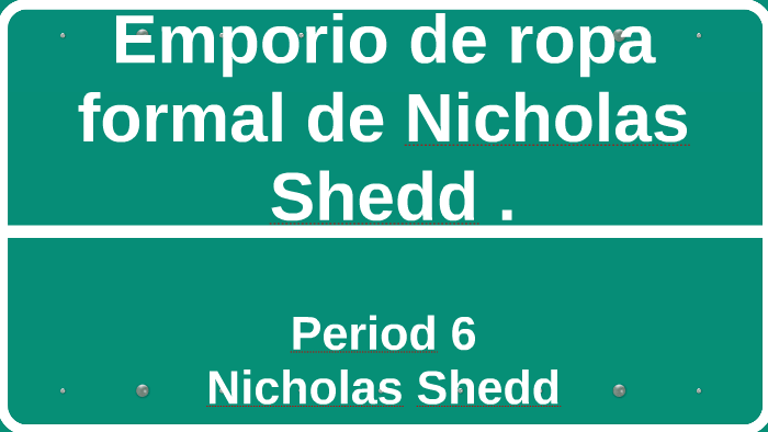 Emporio de ropa formal de Nicholas Shedd . by Nicholas Shedd