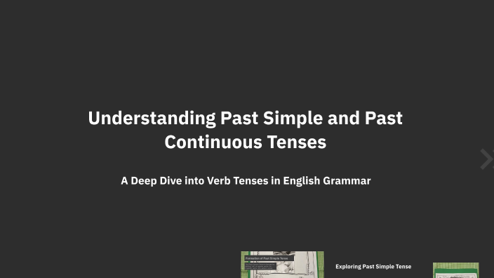 Understanding Past Simple and Past Continuous Tenses by M dolores ...