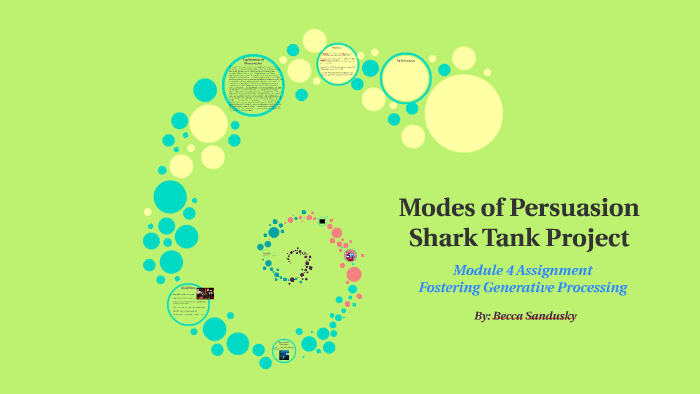 Modes of Persuasion : Shark Tank Project by Rebecca Portillo on Prezi