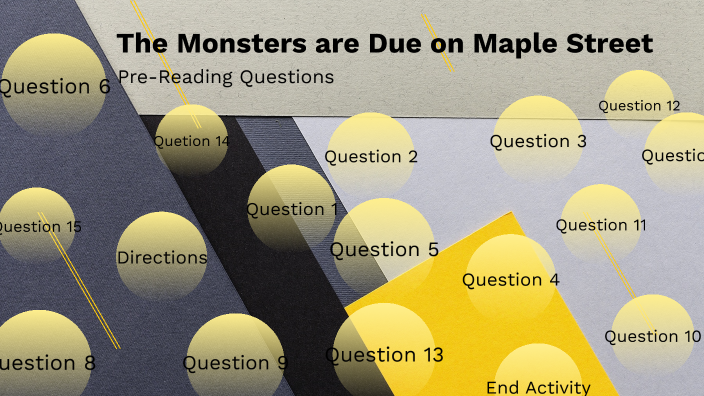 The Monsters are Due on Maple Street Anticipation Questions by Beth ...
