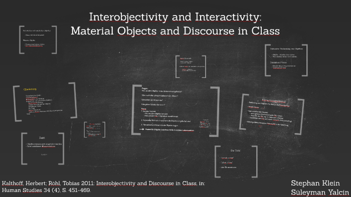 Interobjectivity and Interactivity: Material Objects and Dis by ...