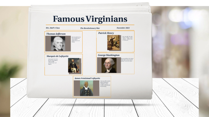 Famous Virginians of the Revolutionary War by Casey Hoag on Prezi