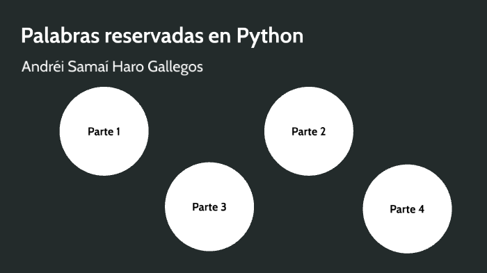 Palabras reservadas en Phyton by Samai on Prezi