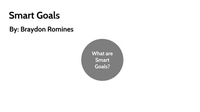 Smart Goals Assignment by Braydon Romines on Prezi