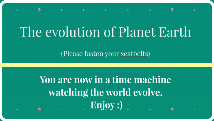 The evolution of Planet Earth by Drew Neal