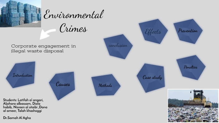 Environmental Crimes Corporate engagement in illegal waste disposal by ...