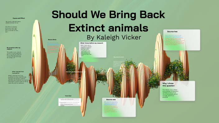 should we bring back extinct animals by Kaleigh Vicker on Prezi