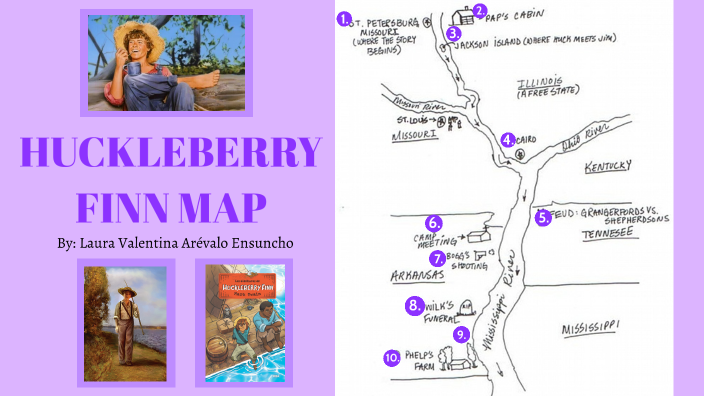 Huckleberry Finn Map by LAURA VALENTINA ARÉVALO ENSUNCHO on Prezi