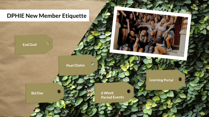 DPHIE New Member Etiquette by Sydney Loomis on Prezi
